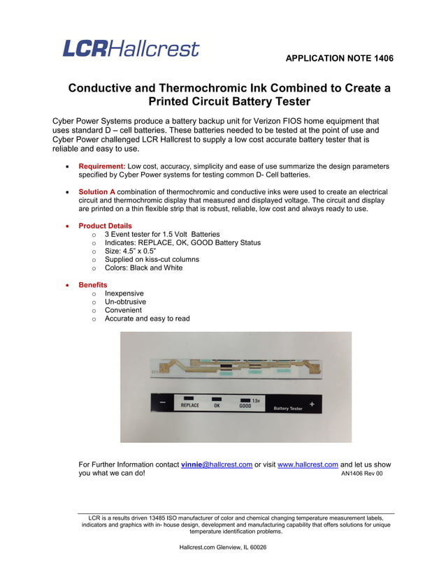 Color Change Temperature (Thermochromic) Indicator Applications | PDF