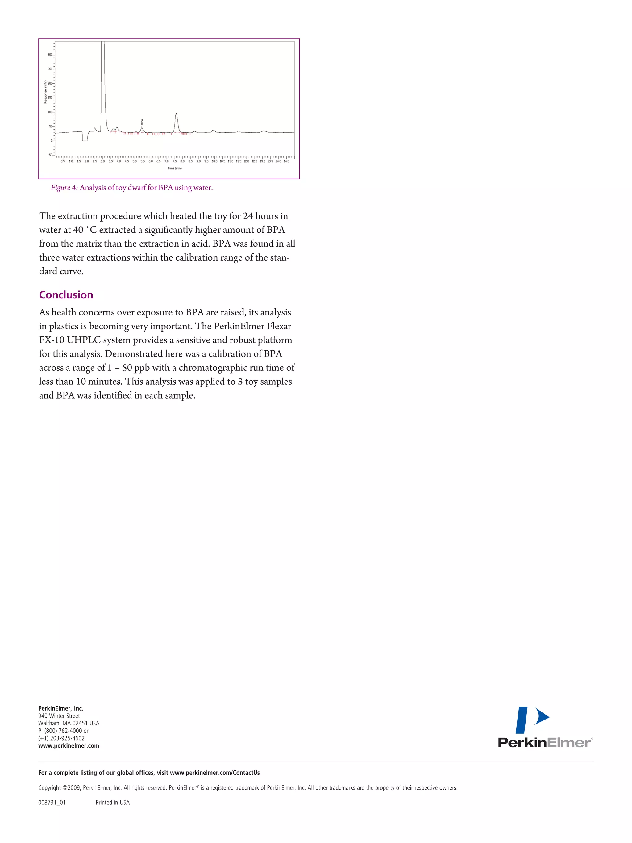 Application Note: UHPLC Separation and Detection of Bisphenol A (BPA ...