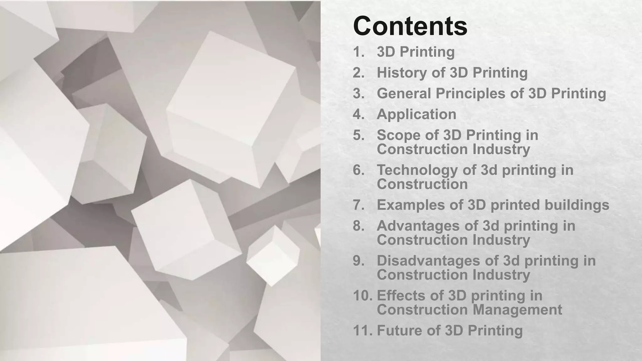 Application of 3 d printing in construction management (1) (1) | PPTX | 3-D Graphics | Computer ...