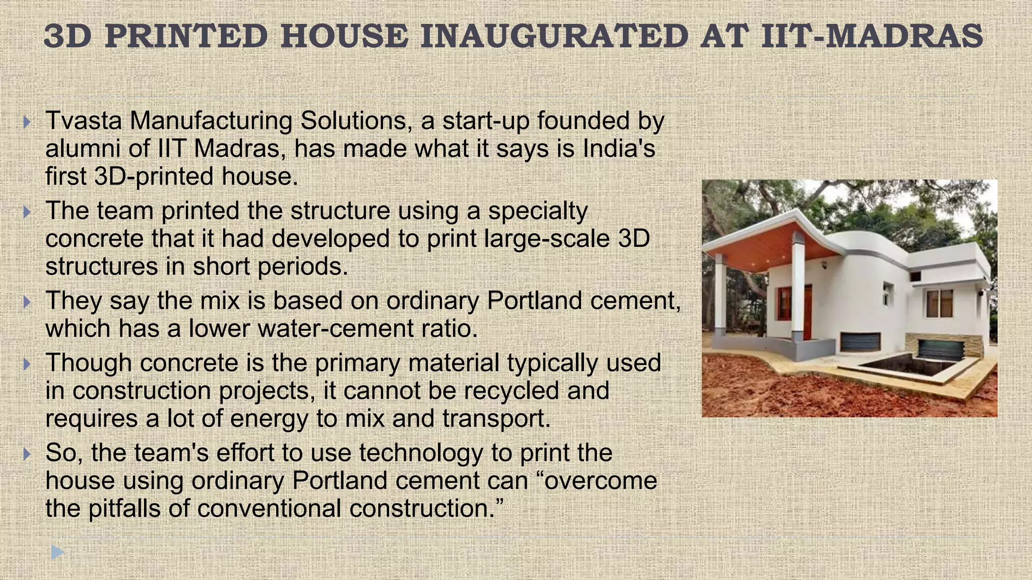 Application of 3 d printing in construction management (1) (1) | PPTX | 3-D Graphics | Computer ...