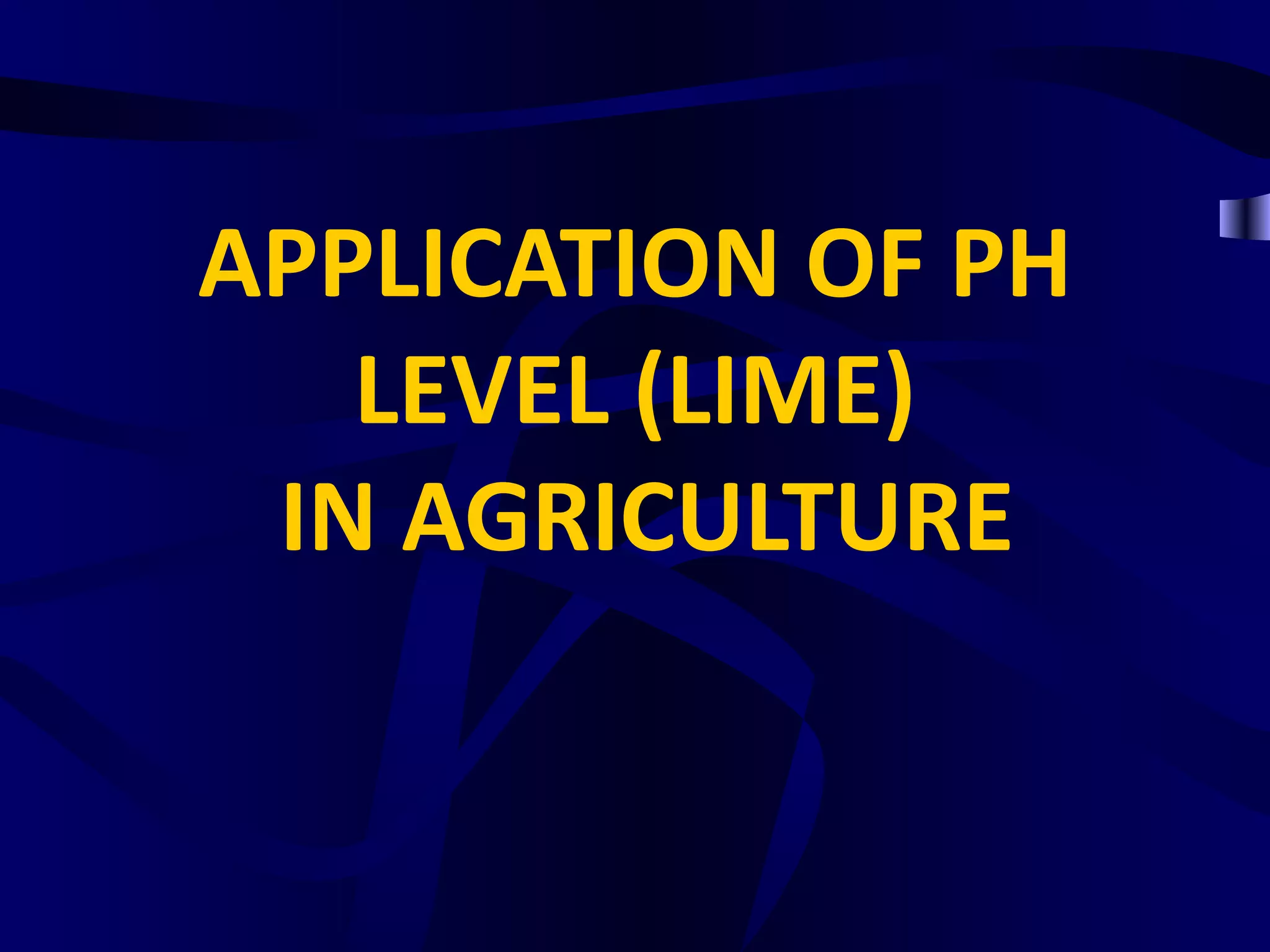 Application of PH Level | PPT