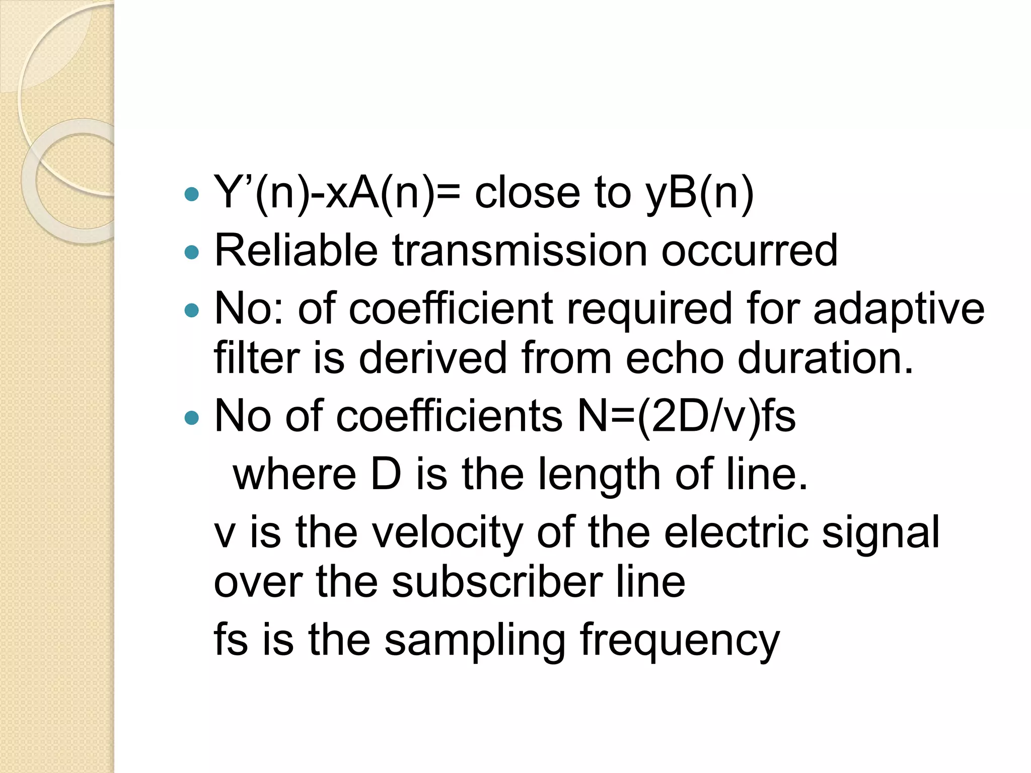 Application of adaptive linear equalizer | PPT