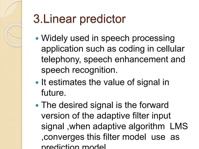 Application of adaptive linear equalizer | PPT