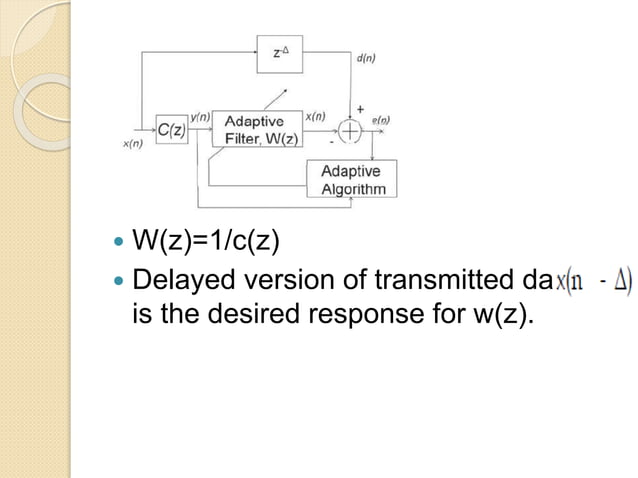 Application of adaptive linear equalizer | PPT