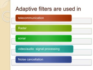 Application of adaptive linear equalizer | PPT