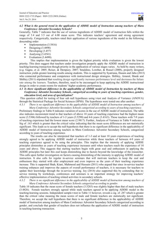 Application of addie model of instruction in teaching learning ...
