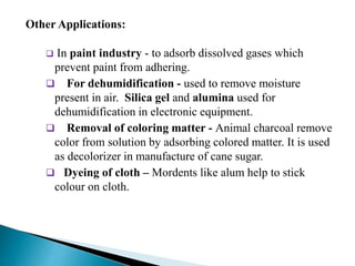 Application of adsorption | PPTX