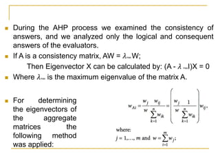 Application of AHP for Evaluating Passenger Demand for Public ...
