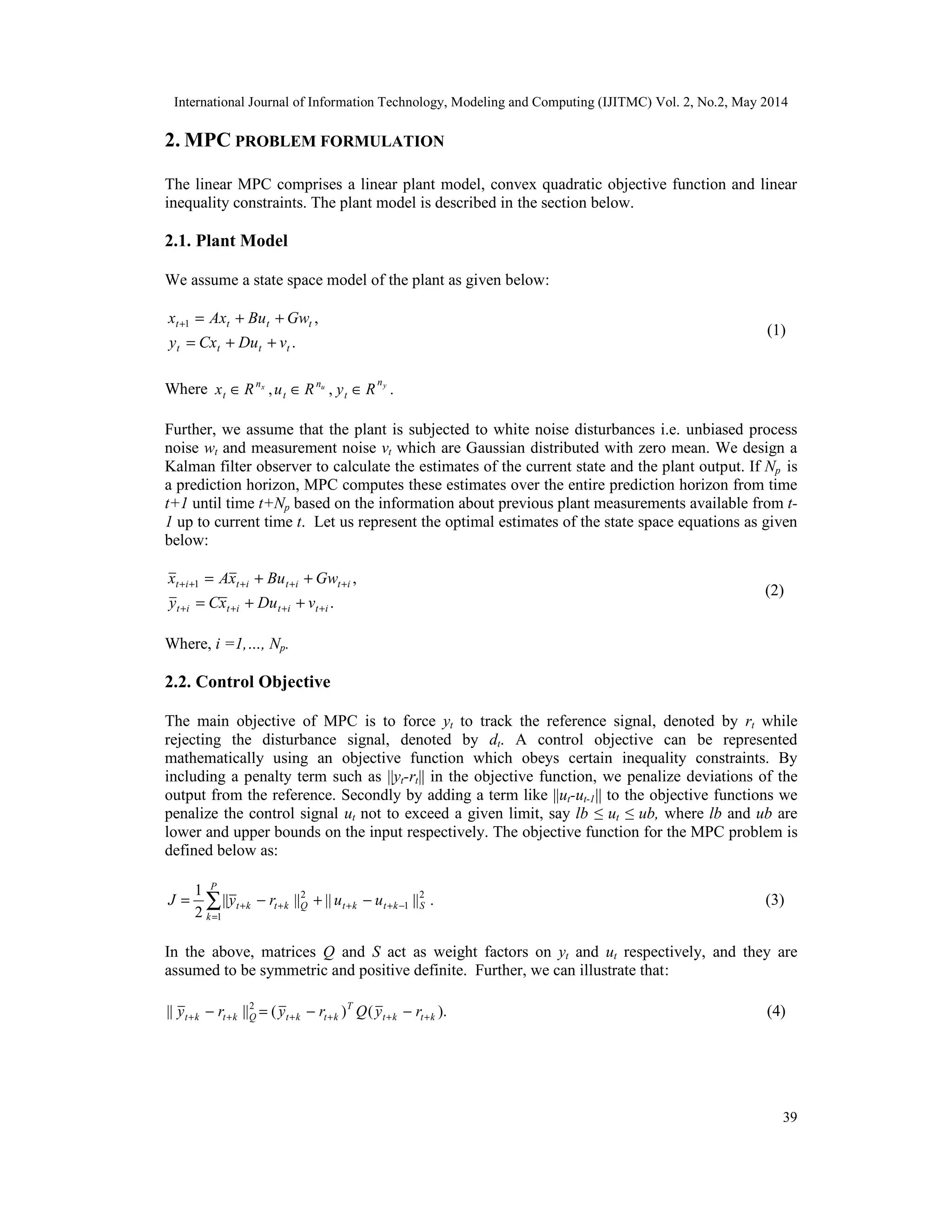 Application of a merit function based interior point method to linear model predictive control | PDF