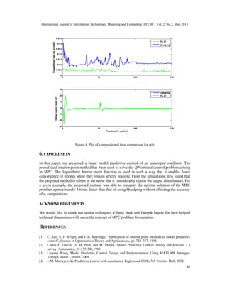 Application of a merit function based interior point method to linear model predictive control | PDF