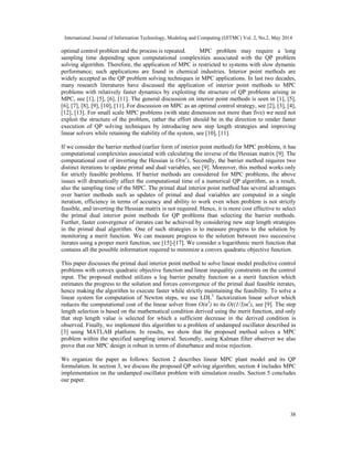 Application of a merit function based interior point method to linear model predictive control | PDF