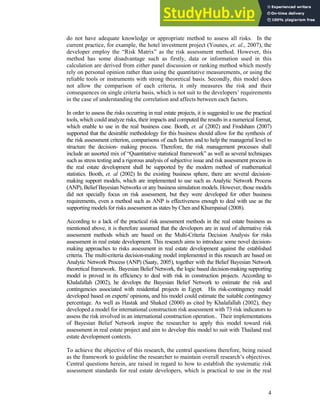 Application Of Analytic Approaches Real Estate Development Risk ...