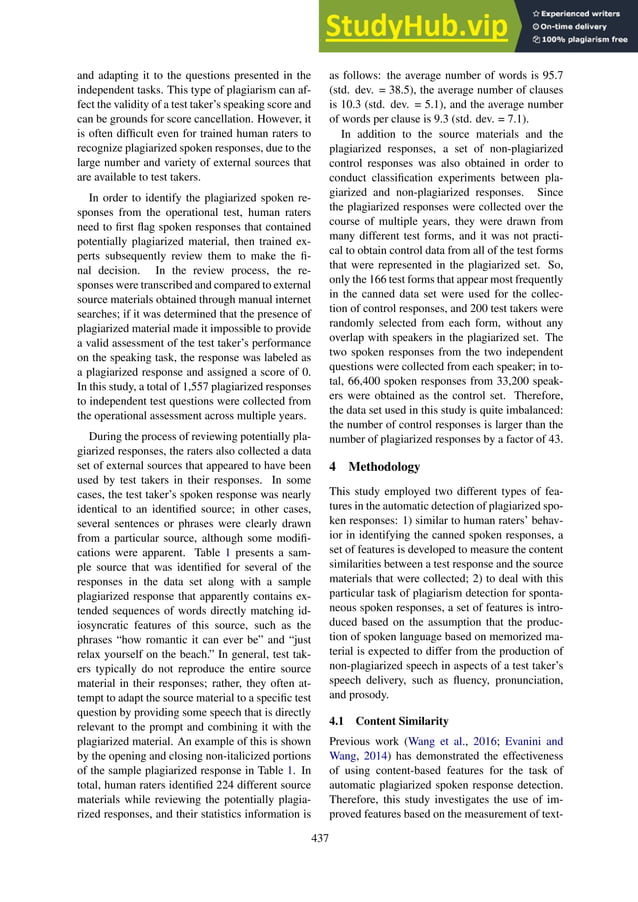 Application Of An Automatic Plagiarism Detection System In A Large