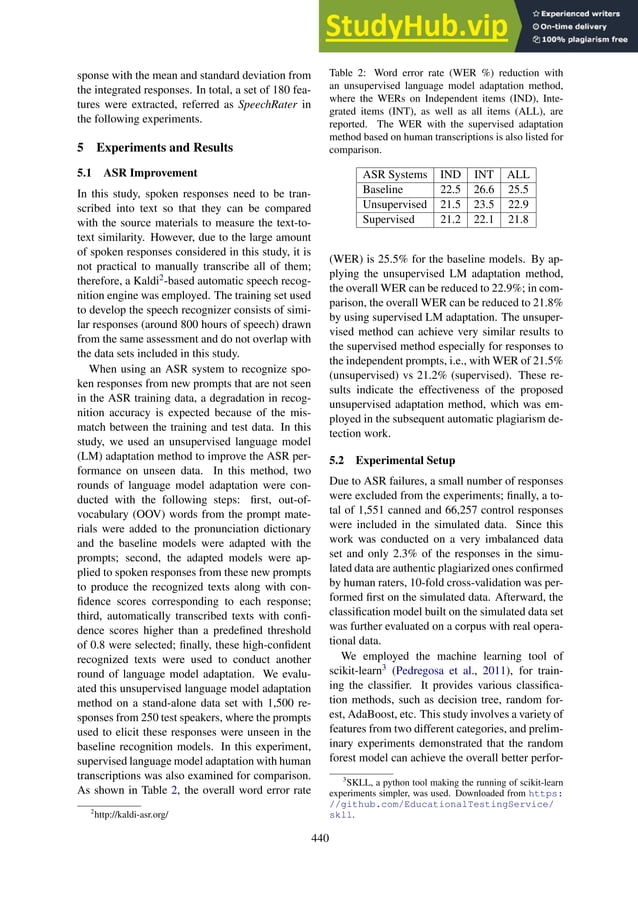 Application Of An Automatic Plagiarism Detection System In A Large