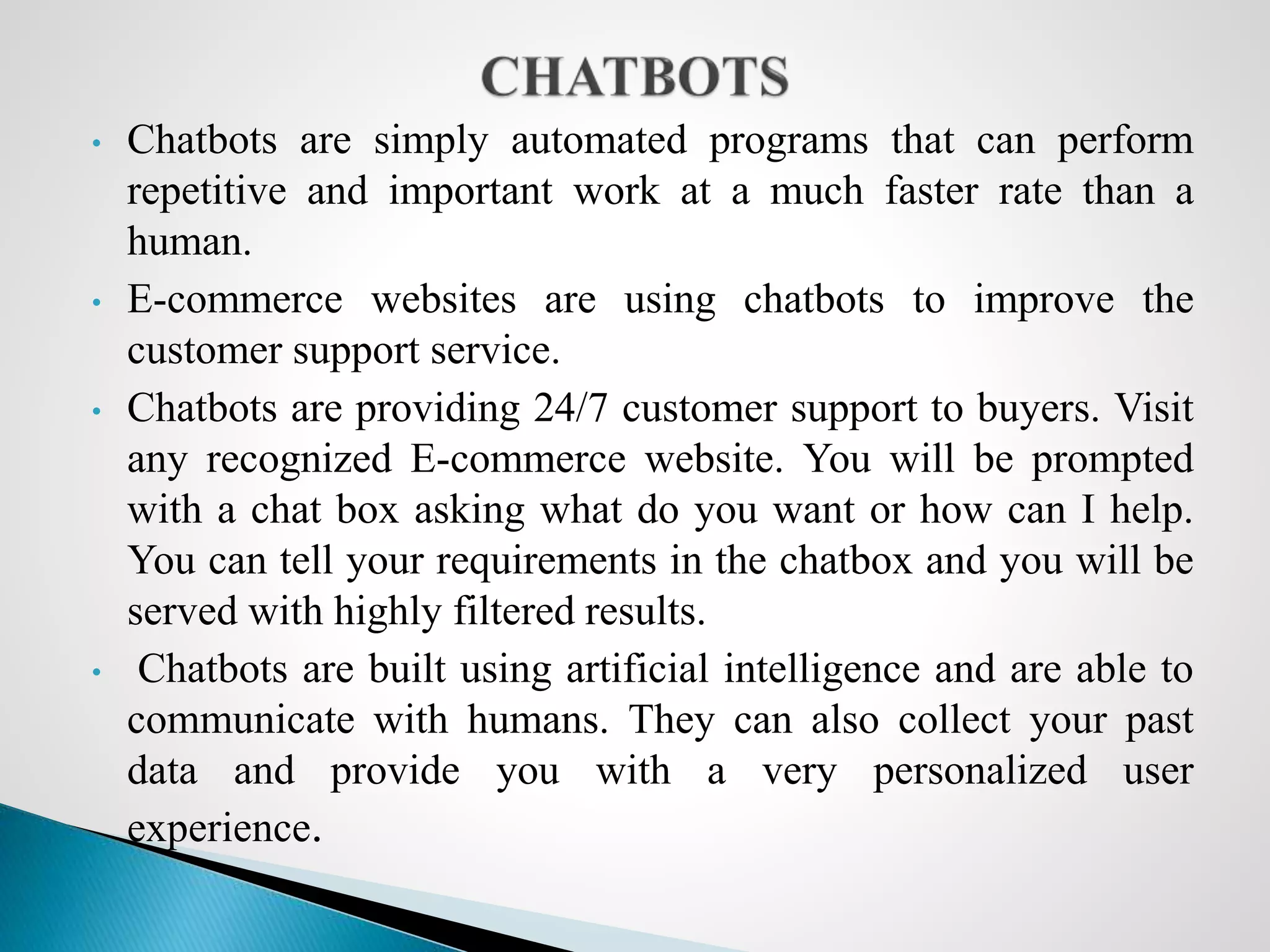 Application of Artificial Intelligence in E-commerce | PPTX