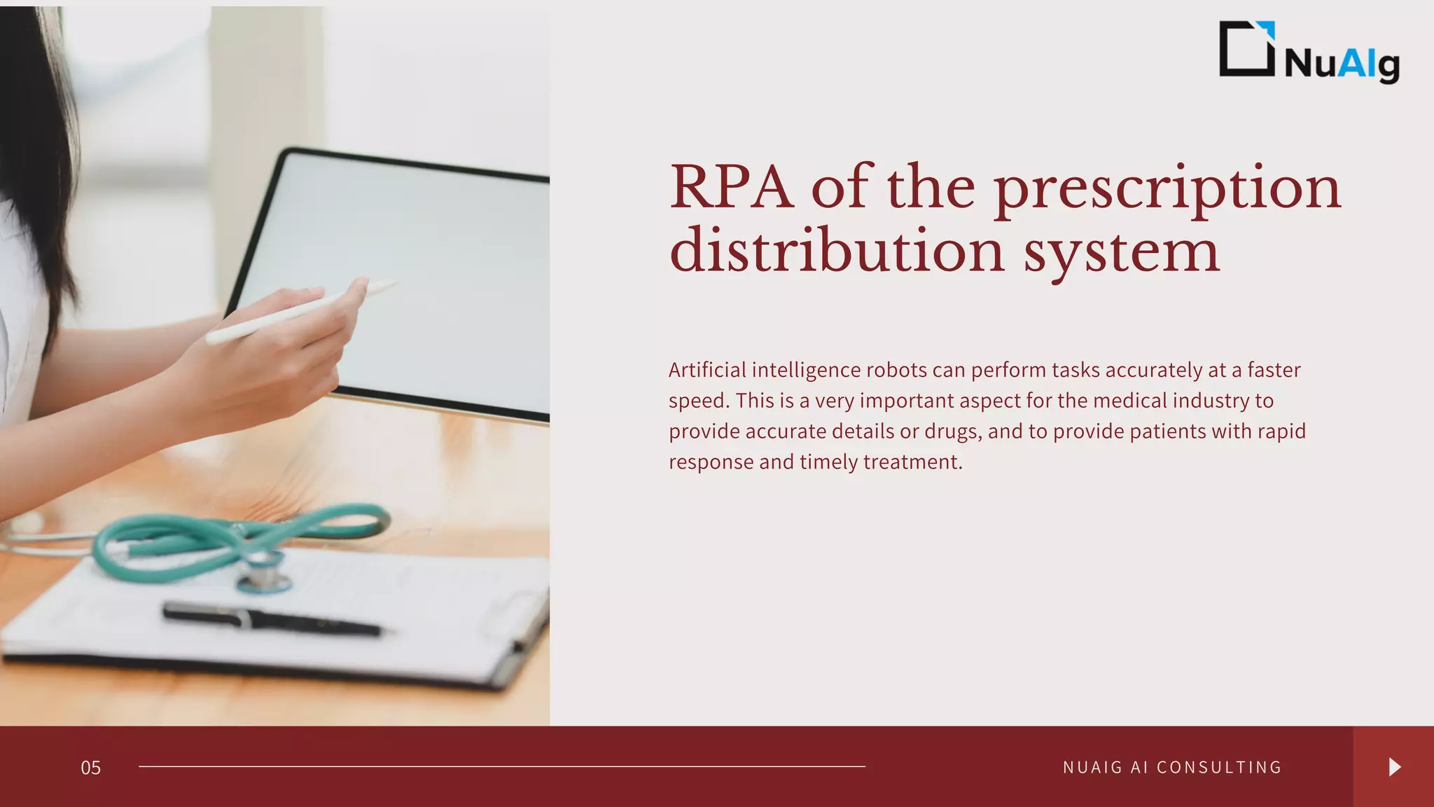 Application of artificial intelligence medical robots in healthcare types and application | PPT