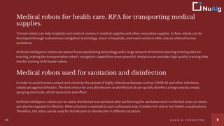 Application of artificial intelligence medical robots in healthcare types and application | PPT