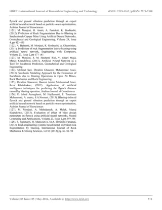 Application of artificial neural network for blast performance evaluation | PDF | Geology | Science