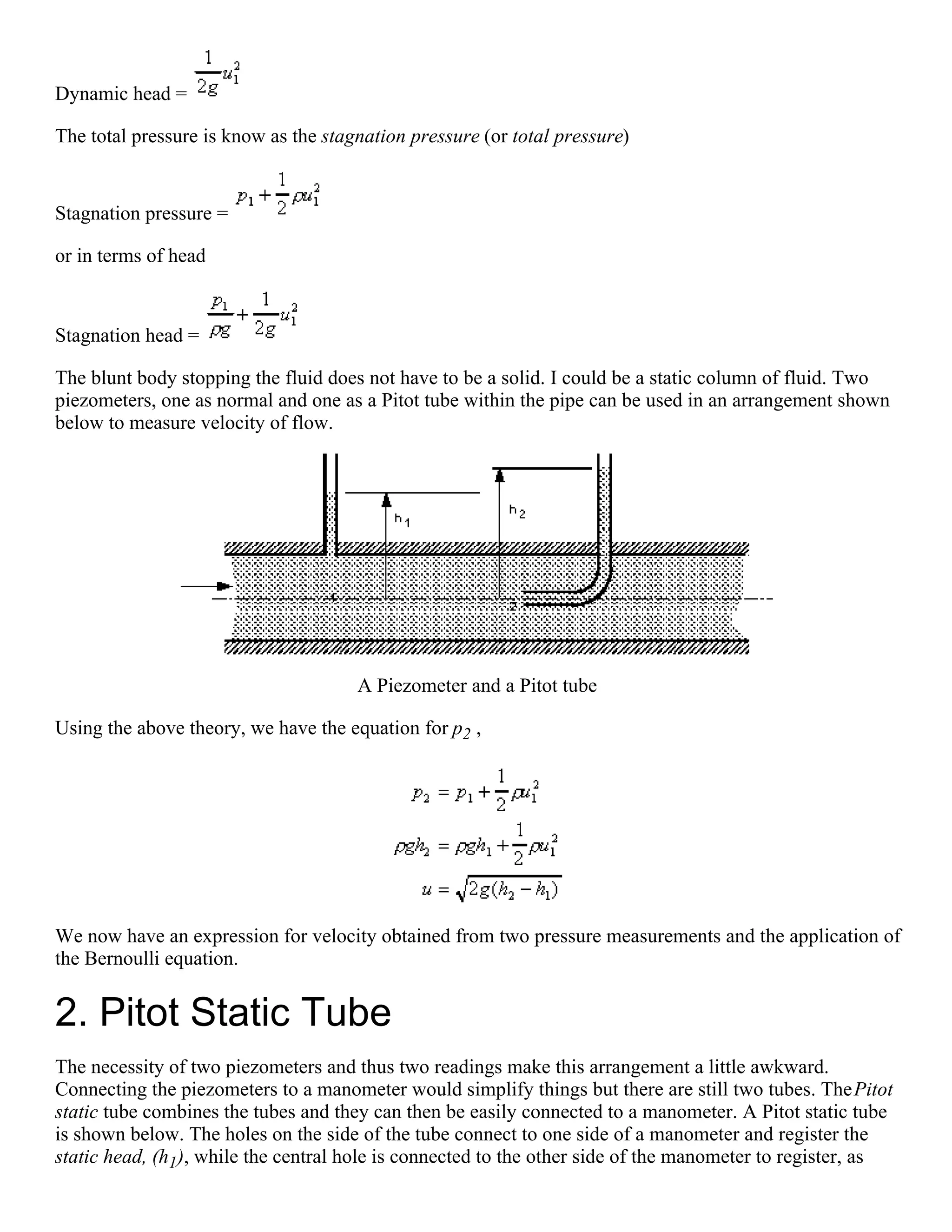 Applications of the Bernoulli Equation | PDF
