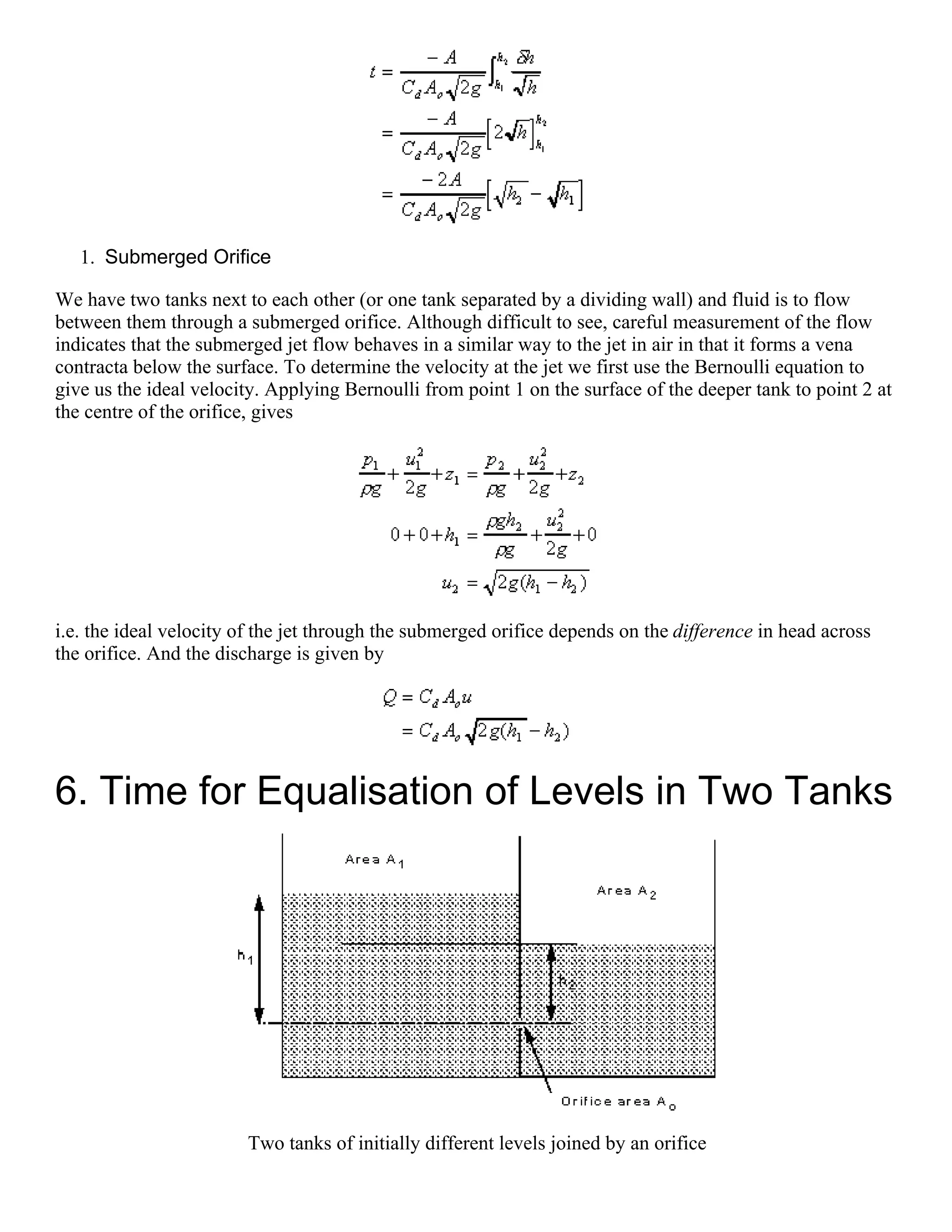 Applications of the Bernoulli Equation | PDF