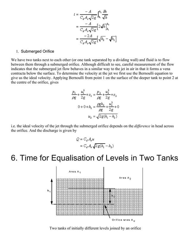 Applications of the Bernoulli Equation | PDF