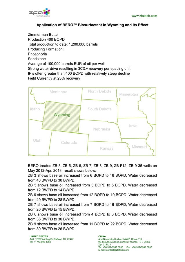 (EOR/MEOR/BERO/oil recovery) Application of bero™ biosurfactant in ...