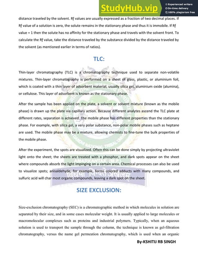 Application Of Biochemical Tools And Techniques. | PDF