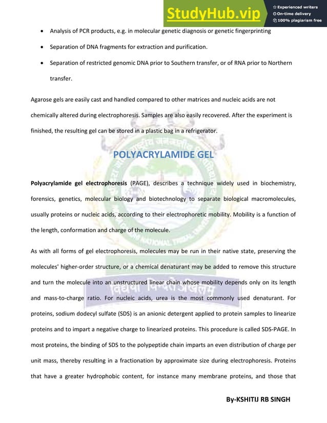 Application Of Biochemical Tools And Techniques. | PDF