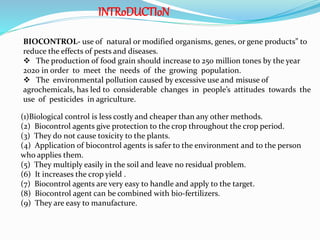 Application of biocontrol agents | PPTX