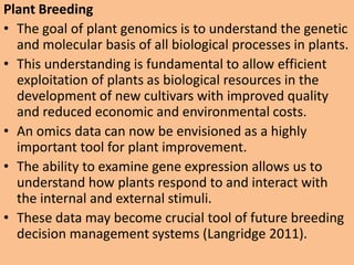 Application of bioinformatics in agriculture sector | PDF