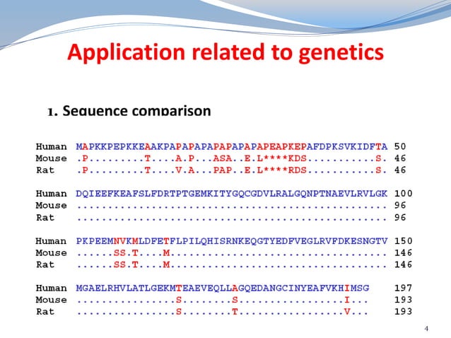 Application of bioinformatics | PPTX