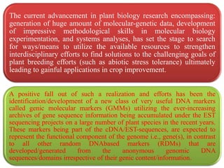 Application of bioinformatics in climate smart horticulture | PPT