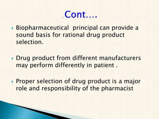 Application of biopharmaceutics in pharmaceutical field.siam(ppt file ...
