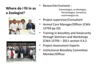 Application of Biorisk Management for Learning and Research in Animals ...