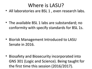 Application of Biorisk Management For Training and Research on Animals ...