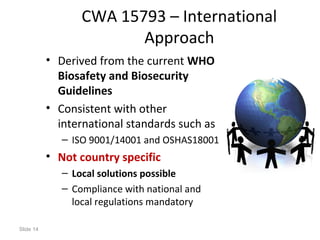 APPLICATION OF BIORISK MANAGEMENT FOR TRAINING AND RESEARCH ON ANIMALS ...