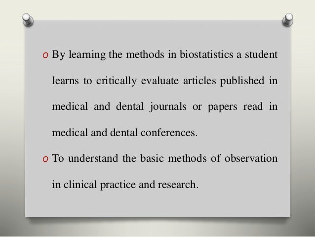 Application of Biostatistics