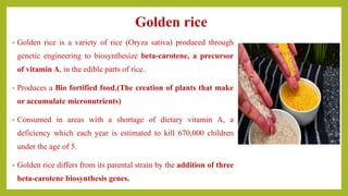 Application of biotechnology in agriculture | PPTX