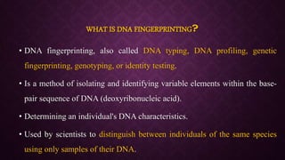 Application of biotechnology in forensic | PPTX