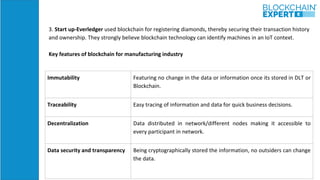 Application of blockchain in manufacturing industry | PPT