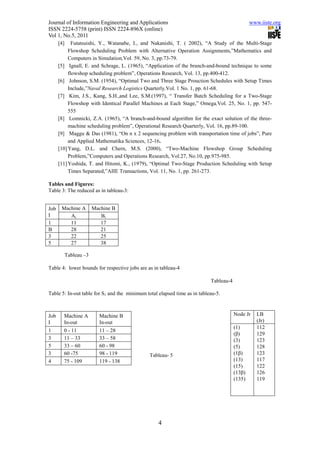 Application of branch and bound method for optimal two stage flow shop scheduling problem with ...