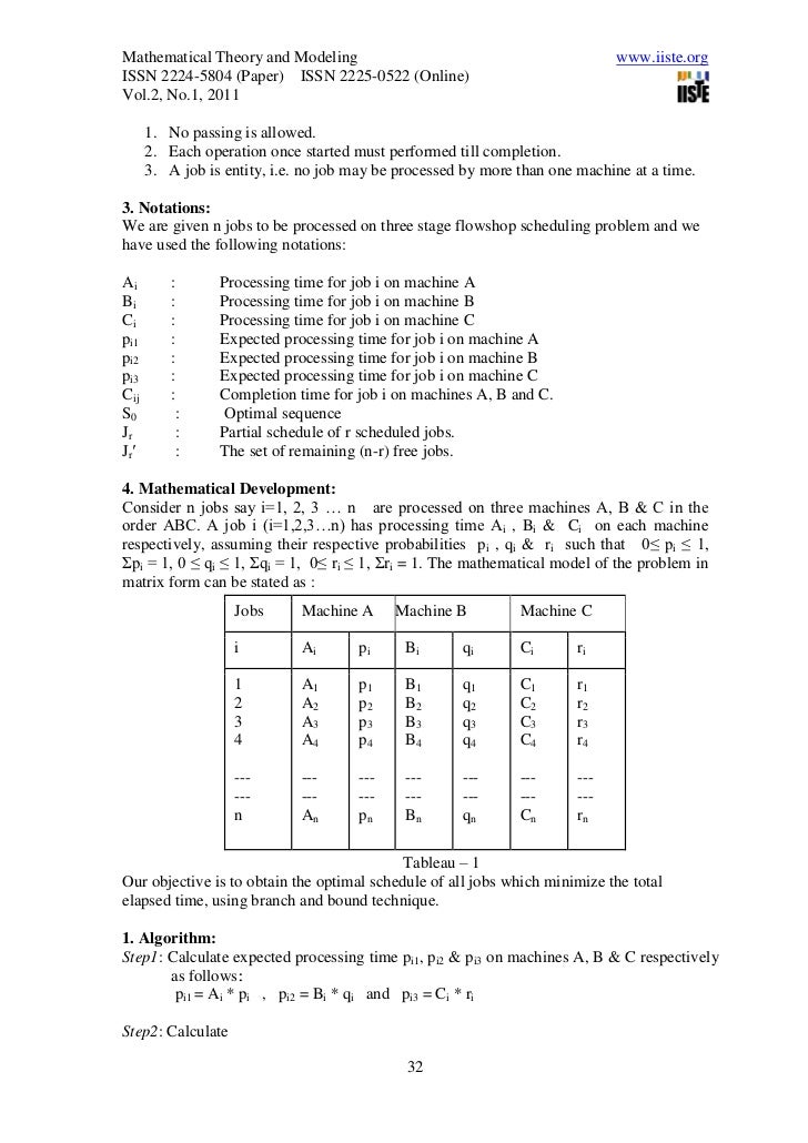 Application of branch and bound technique for nx3 flow shop schedulin…
