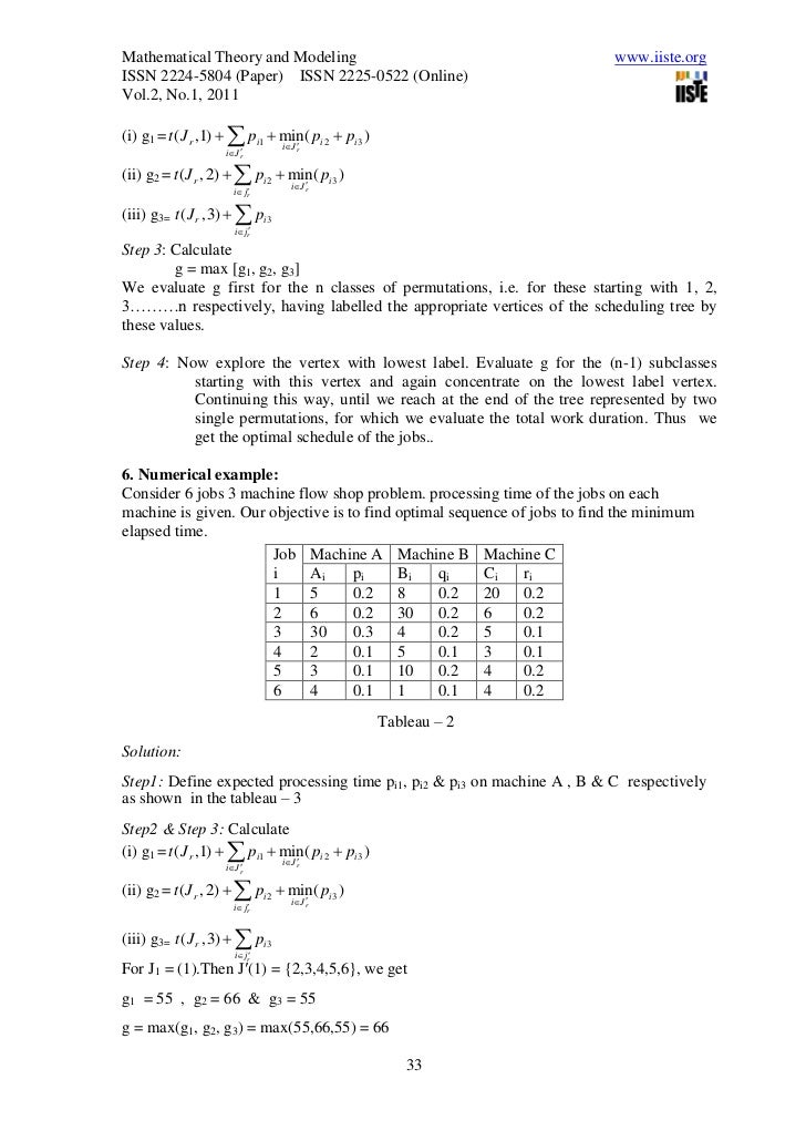 Application of branch and bound technique for nx3 flow shop schedulin…