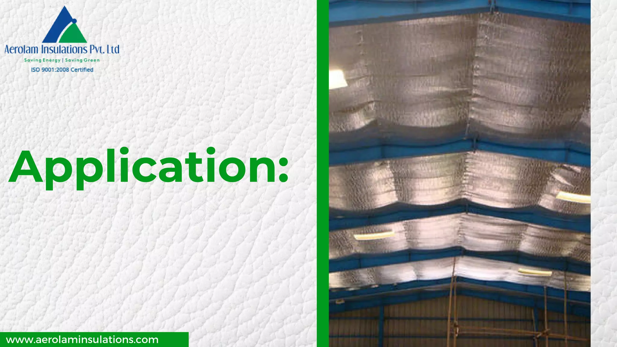 Application of Bubble Insulation Material | Aerolam Insulations | PDF
