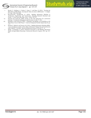 Application Of Building Information Modeling (BIM) To Civil Engineering Projects | PDF