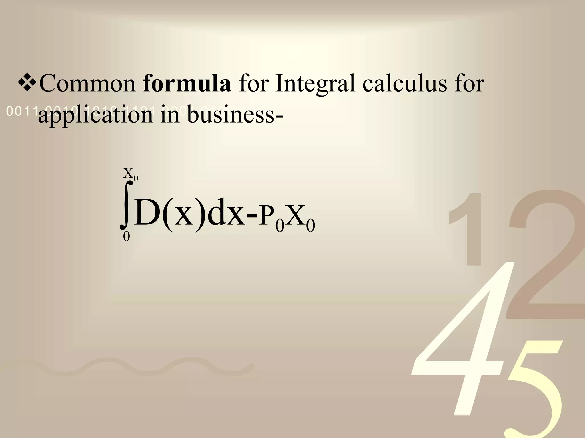 Application of calculus in business | PPTX