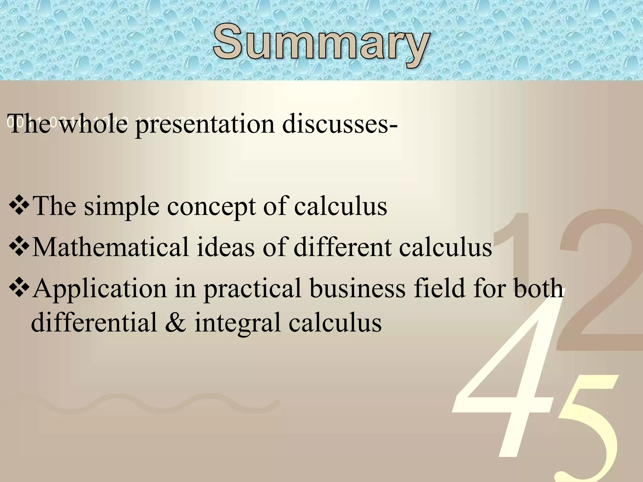 Application of calculus in business | PPTX