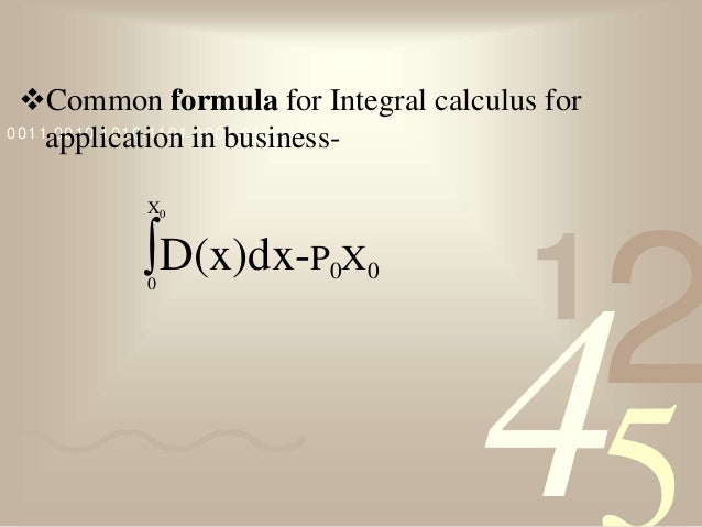 Application Of Calculus In Business