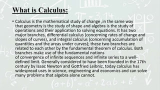 Application of calculus in cse | PPTX | Physics | Science