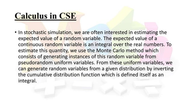 Application of calculus in cse | PPTX | Physics | Science
